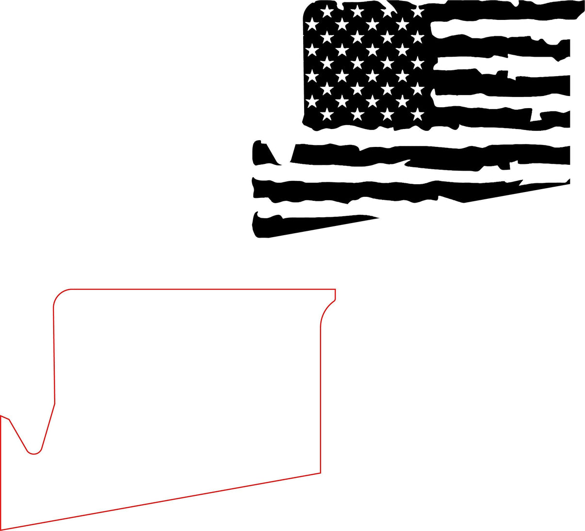 Lightburn-Ready AR15 American Flag Lower svg digital File for Silhouet ...